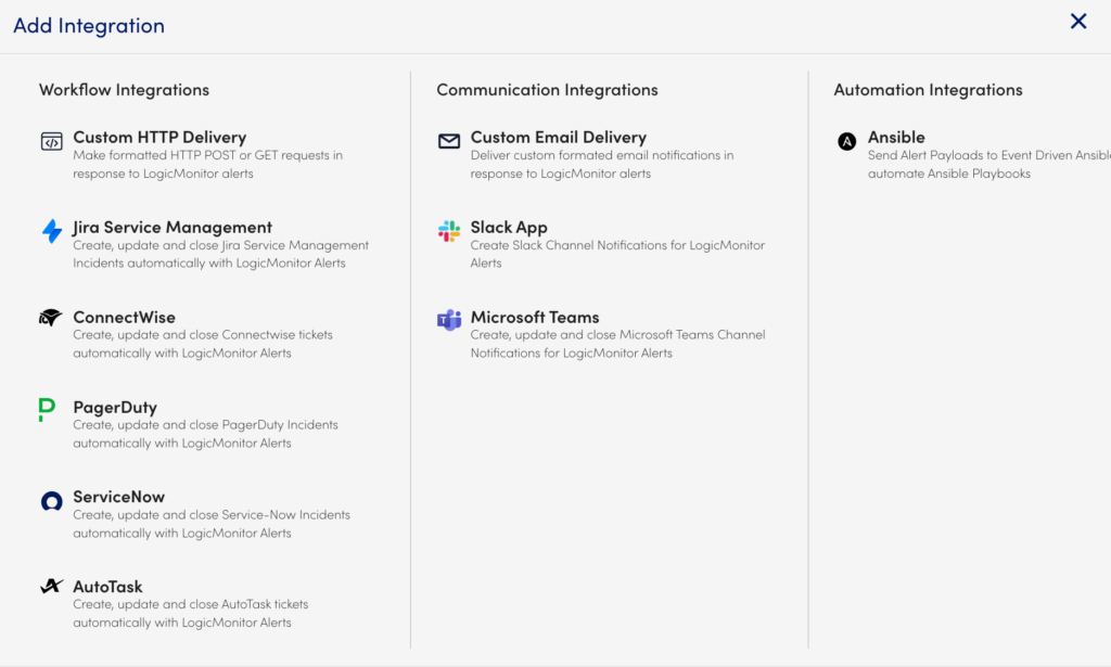 Integration for Slack | LogicMonitor