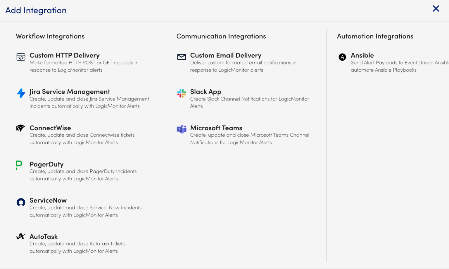 Jira Service Management Integration Setup | LogicMonitor