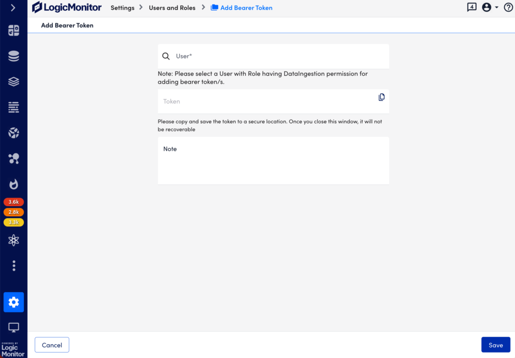 Adding a Bearer Token | LogicMonitor