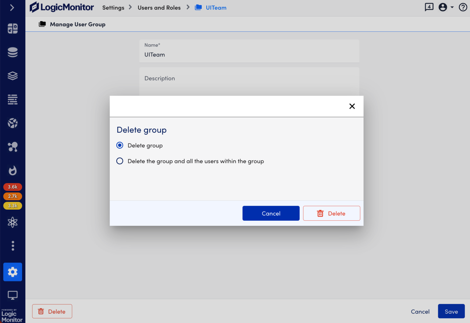 Adding a User Group - LogicMonitor
