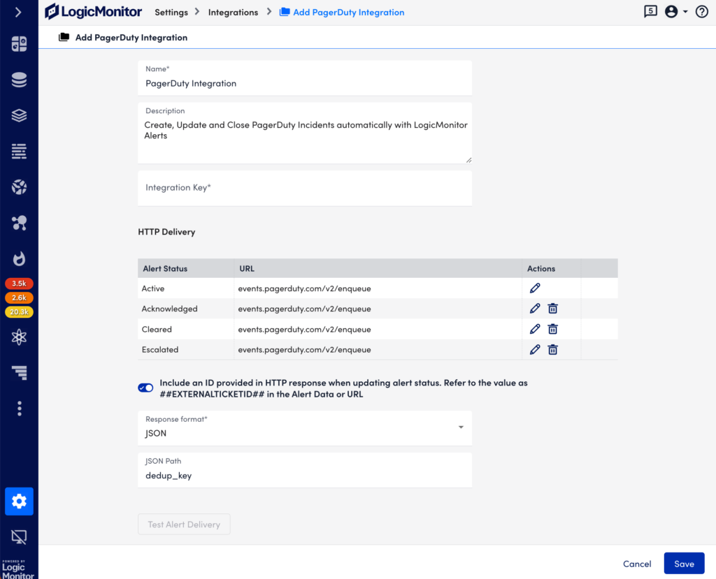 PagerDuty Integration Setup | LogicMonitor