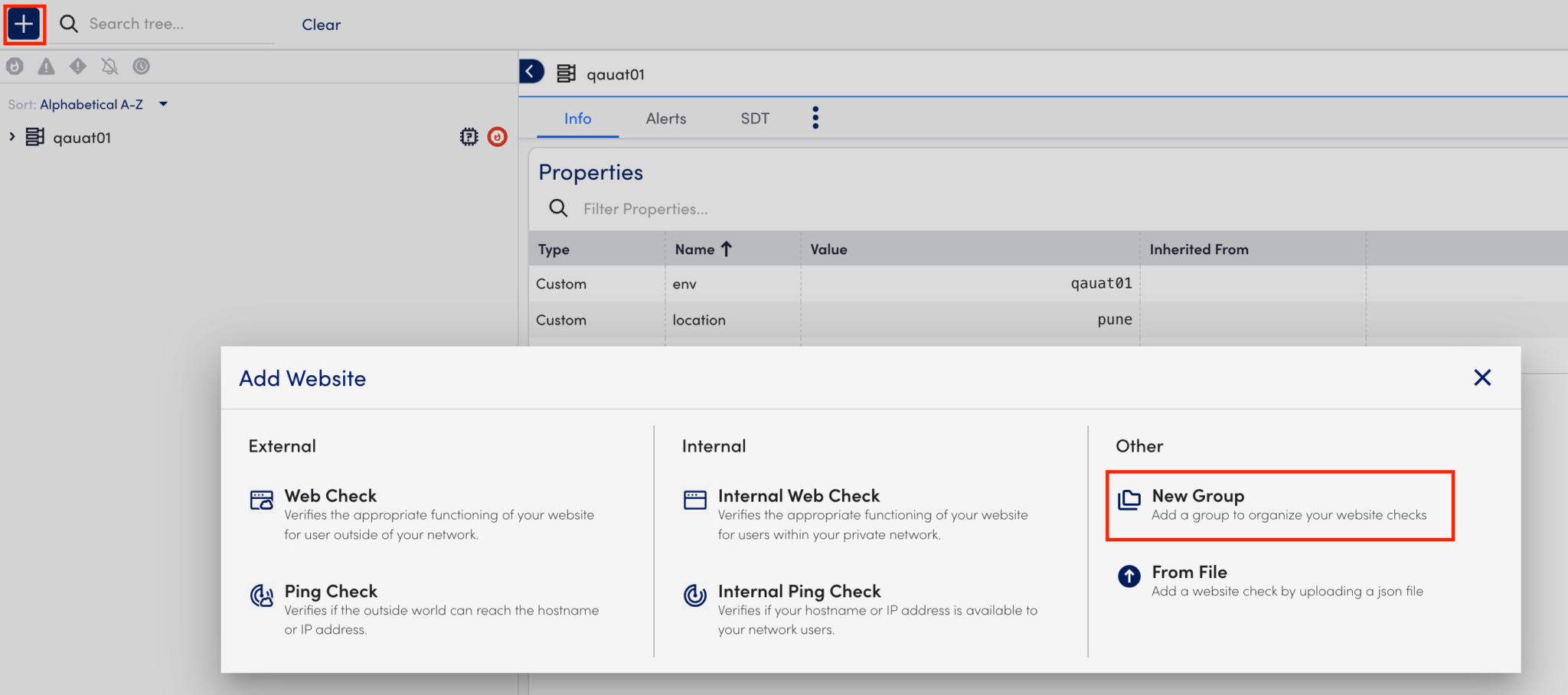 Adding Website Groups | LogicMonitor