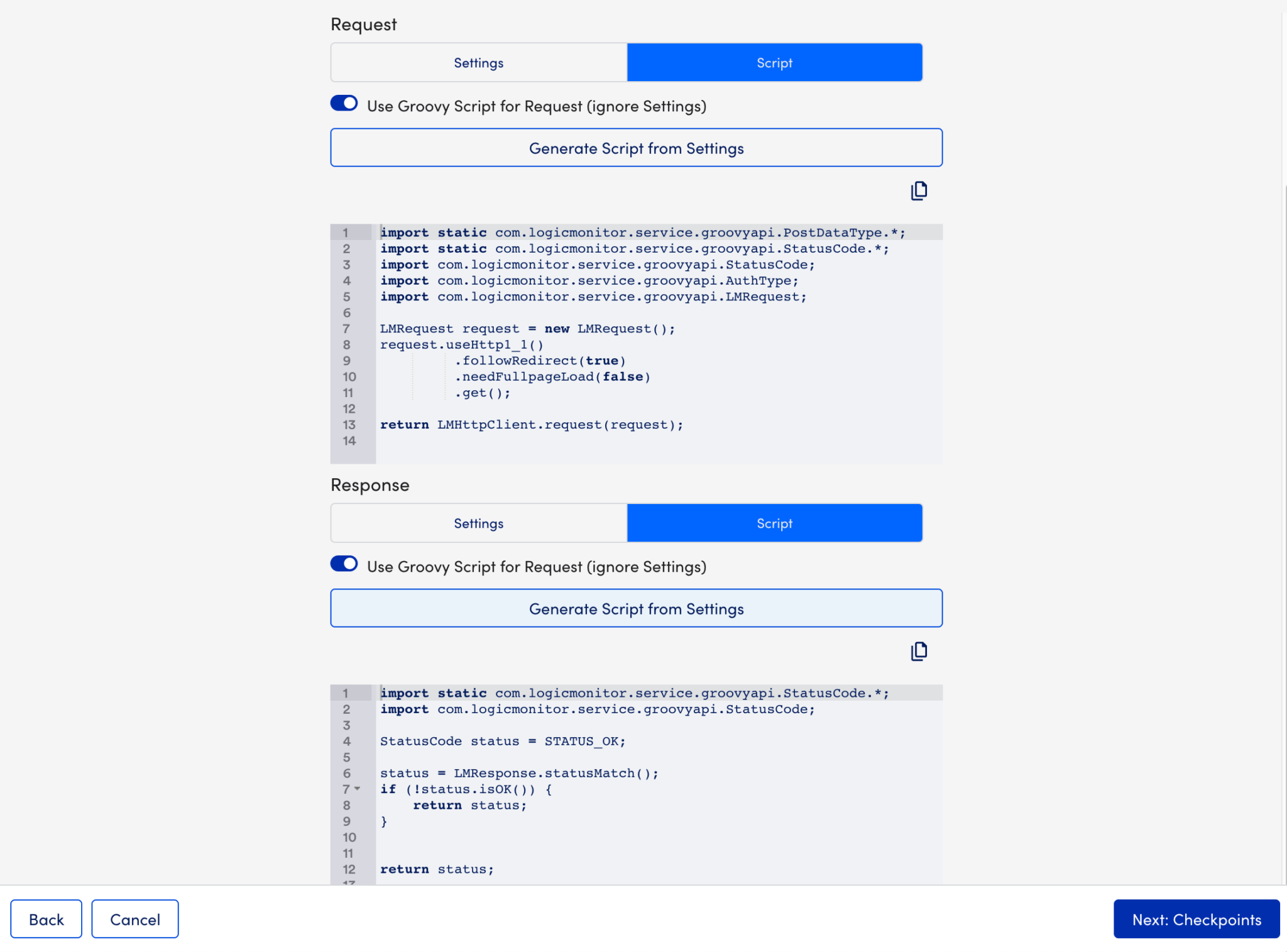 Executing Internal Web Checks using Groovy Scripts | LogicMonitor
