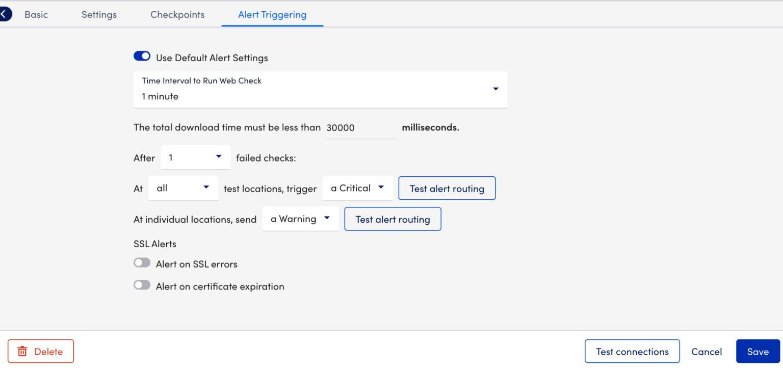 Alerting on Website Data | LogicMonitor