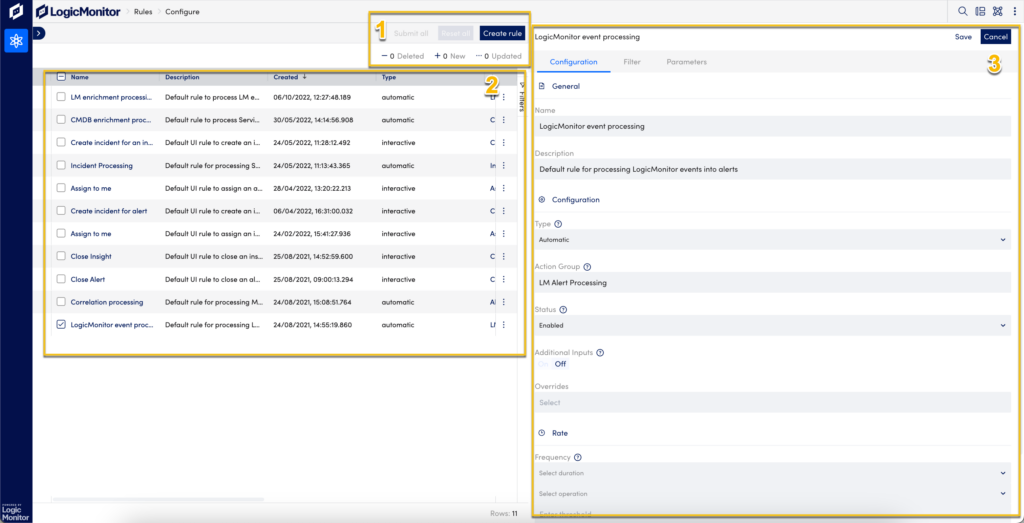 Rules Page | LogicMonitor