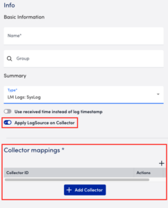 Syslog LogSource Configuration | LogicMonitor