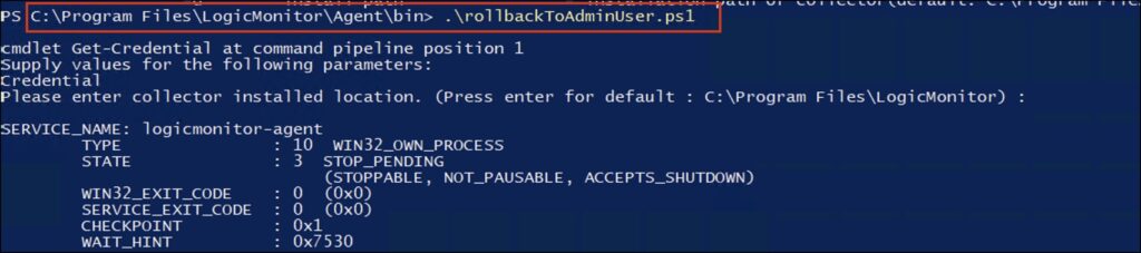 Migrating Windows Collector from Admin to Non-admin User | LogicMonitor