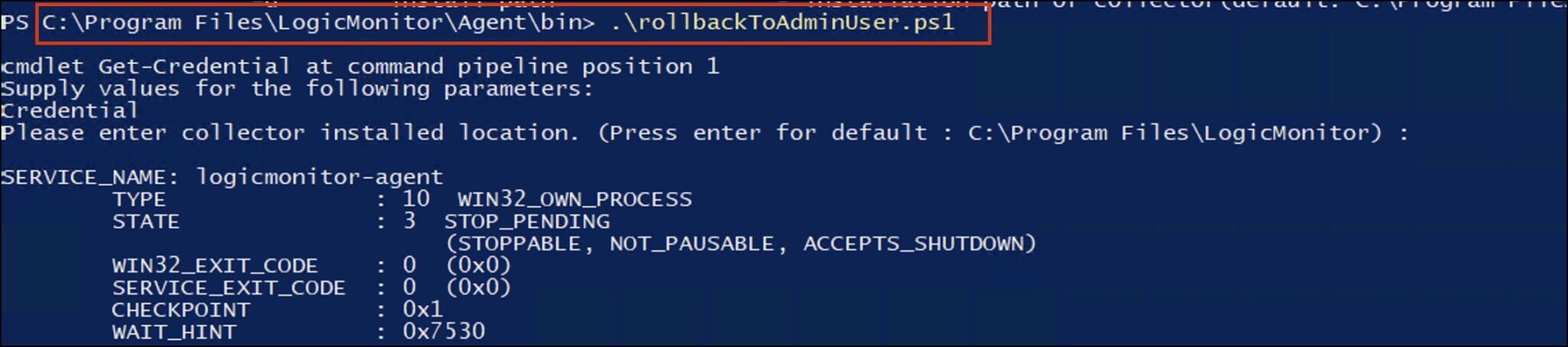 Migrating Windows Collector from Admin to Non-admin User | LogicMonitor