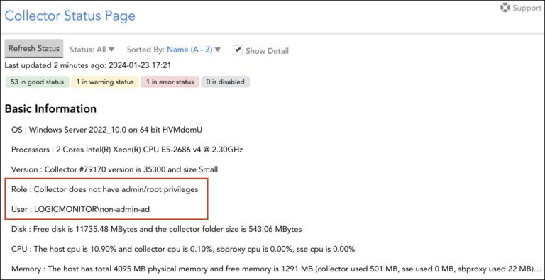 Migrating Windows Collector from Admin to Non-admin User | LogicMonitor