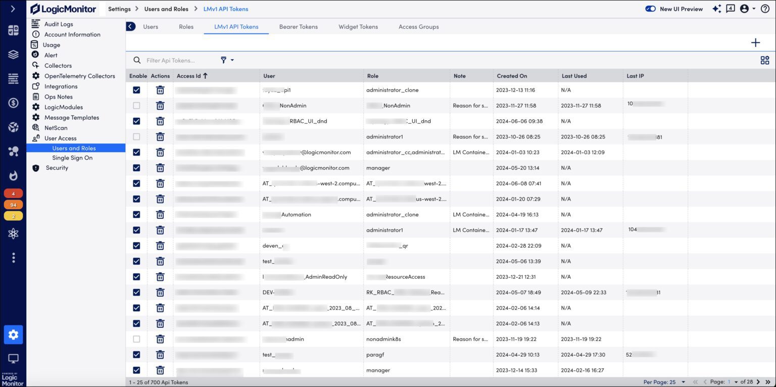 Adding an API Token | LogicMonitor