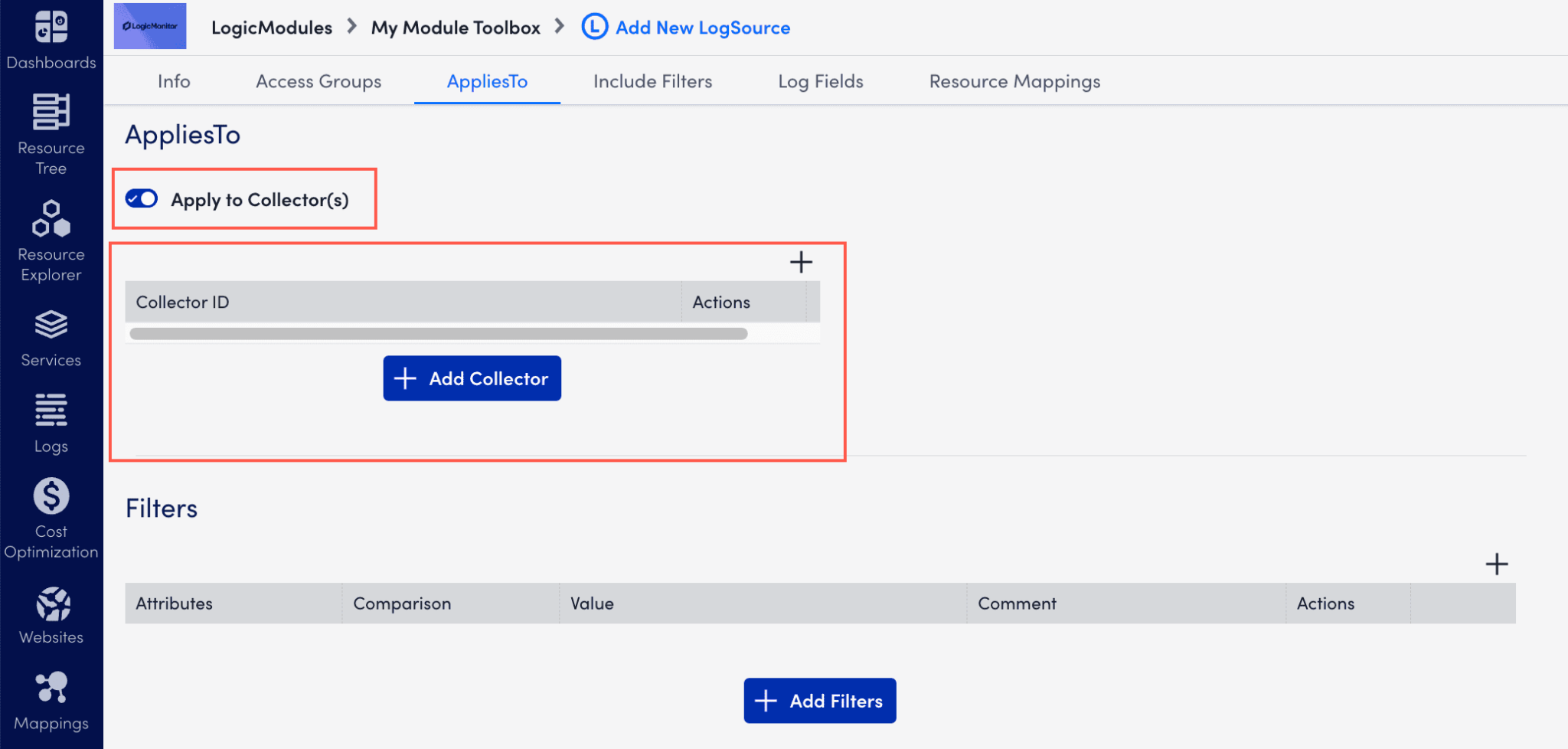 Syslog Logsource Configuration Logicmonitor 