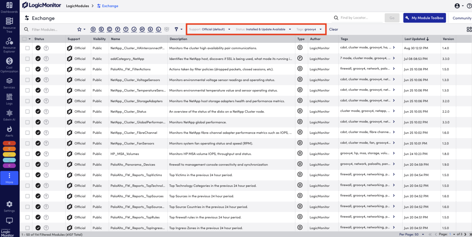 LogicMonitor Provided Modules Groovy 4 Migration | LogicMonitor
