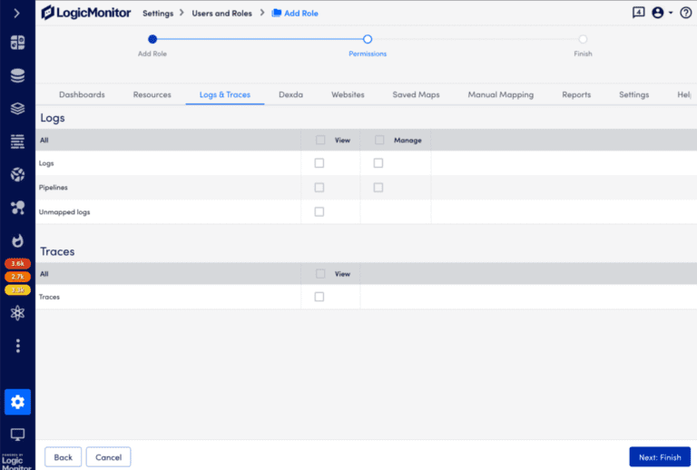 Logs & Traces Role Permissions | LogicMonitor Logs & Traces Role Permissions | LogicMonitor