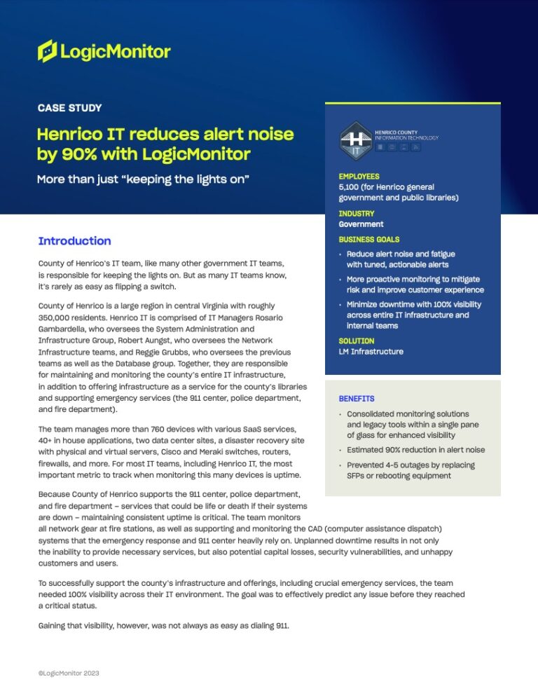 LogicMonitor vs SolarWinds